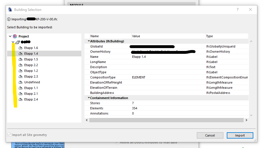 Import a hotlink with diffrent "stages" (from Tekl... - Graphisoft Community