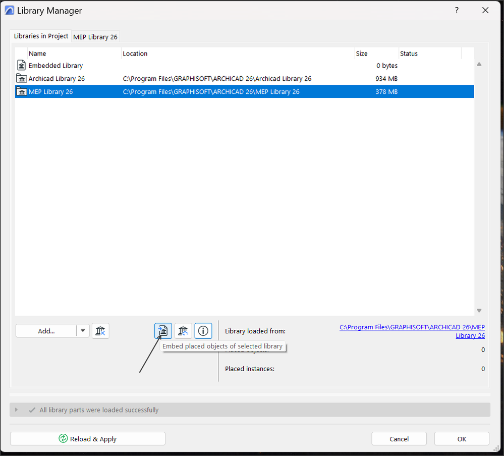 Embed Placed Objects From Library - Graphisoft Community