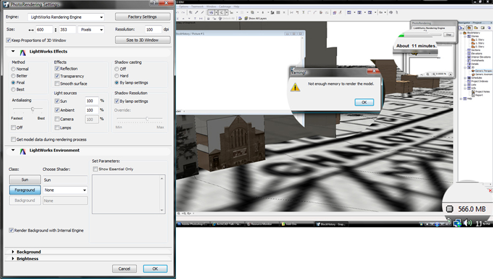 a render and memory problem - Graphisoft Community