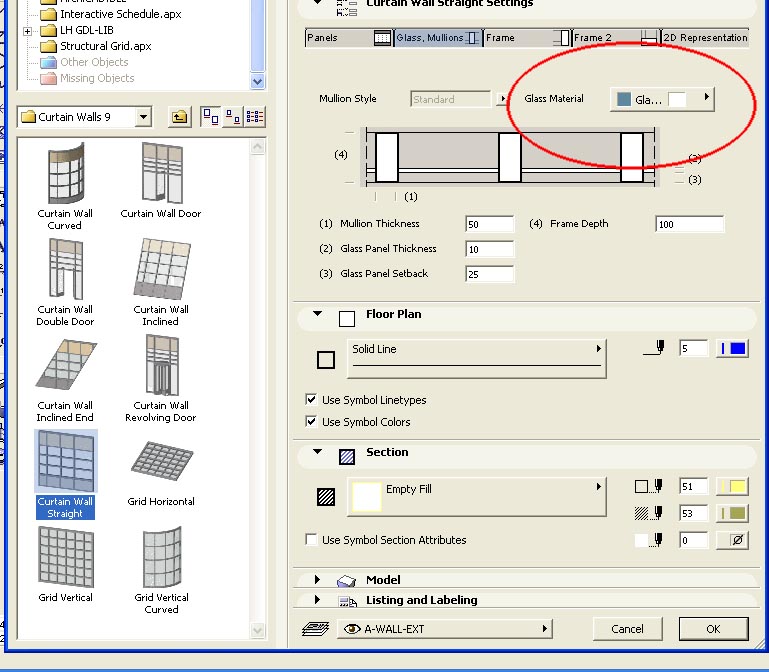 Curtain Wall object materials - Graphisoft Community