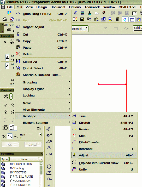 How does one stretch a line that intersects w/ ano... - Graphisoft Community