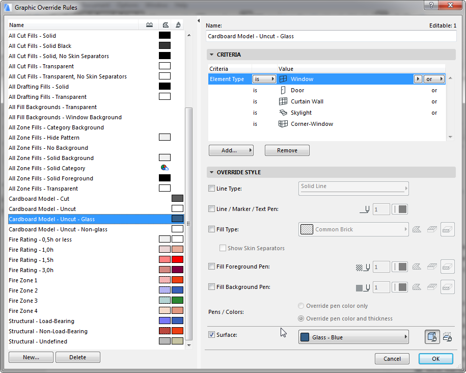 Graphic Override - Cardboard Model with Uncut Glas... - Graphisoft Community