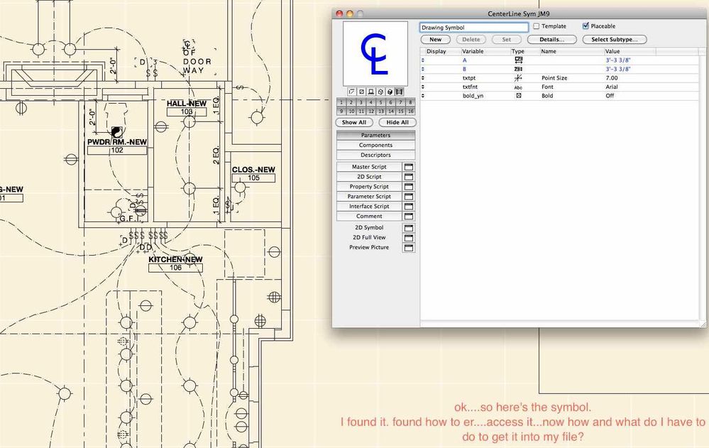 Where is the "CENTER LINE" symbol in Archicad text... - Graphisoft ...