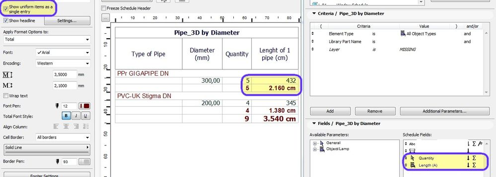 problems with calculated length and quantities of ... - Graphisoft Community