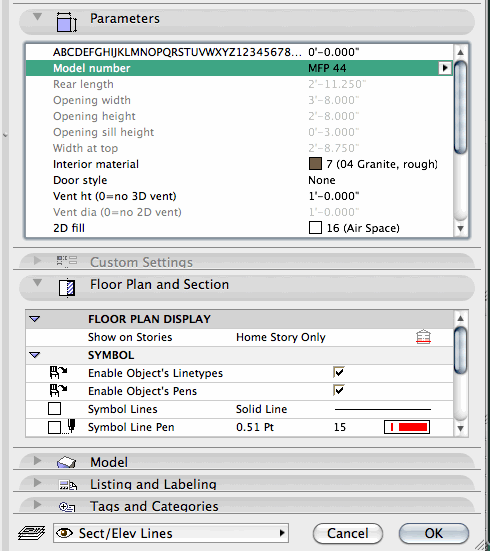 Parameter Display in Object Settings Box - Graphisoft Community