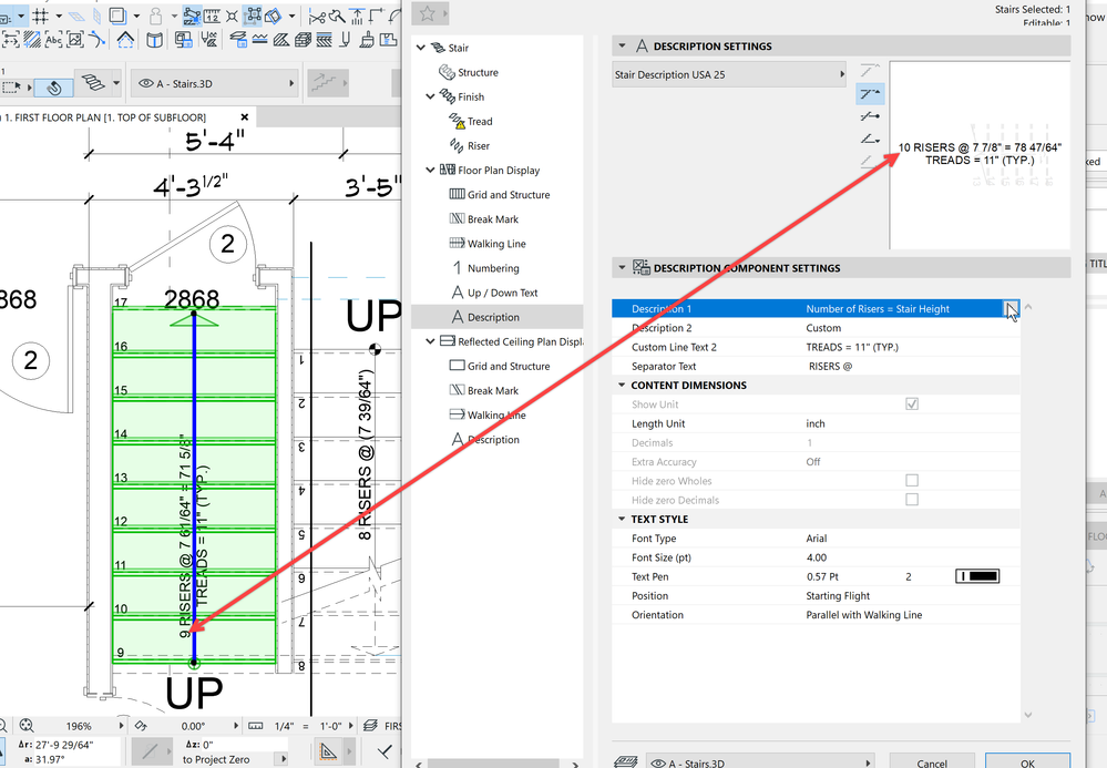 Stair display in Settings has different # of Riser... - Graphisoft Community