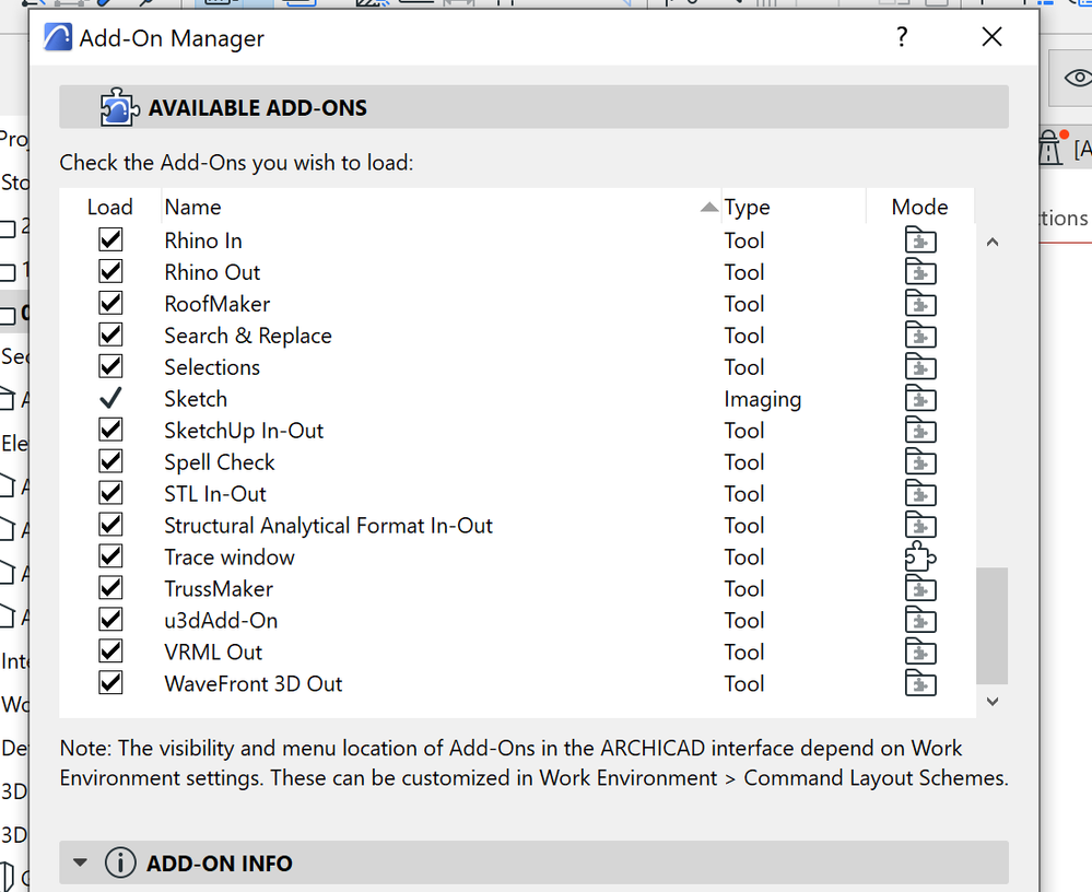 Solved: List available addons - Graphisoft Community