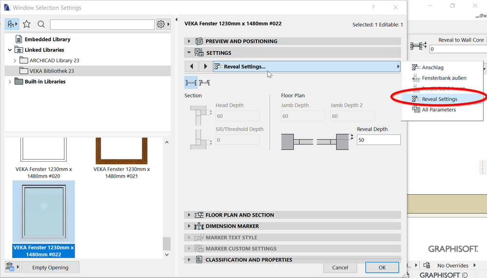 Solved: Hide Reveal Settings - Graphisoft Community