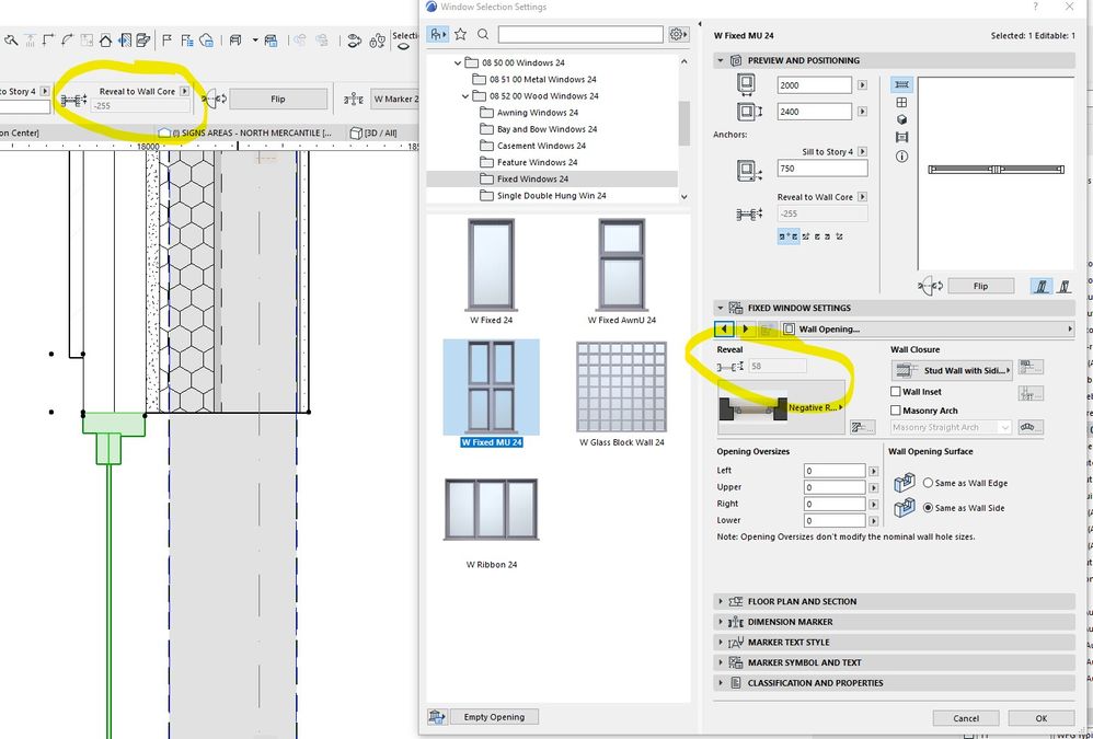 Window reveal to wall core - Graphisoft Community