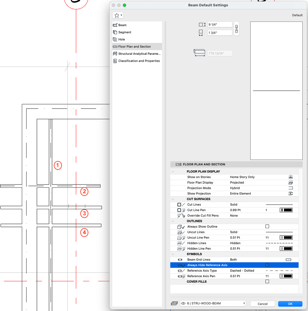 Beam is not displaying outline properly - Graphisoft Community