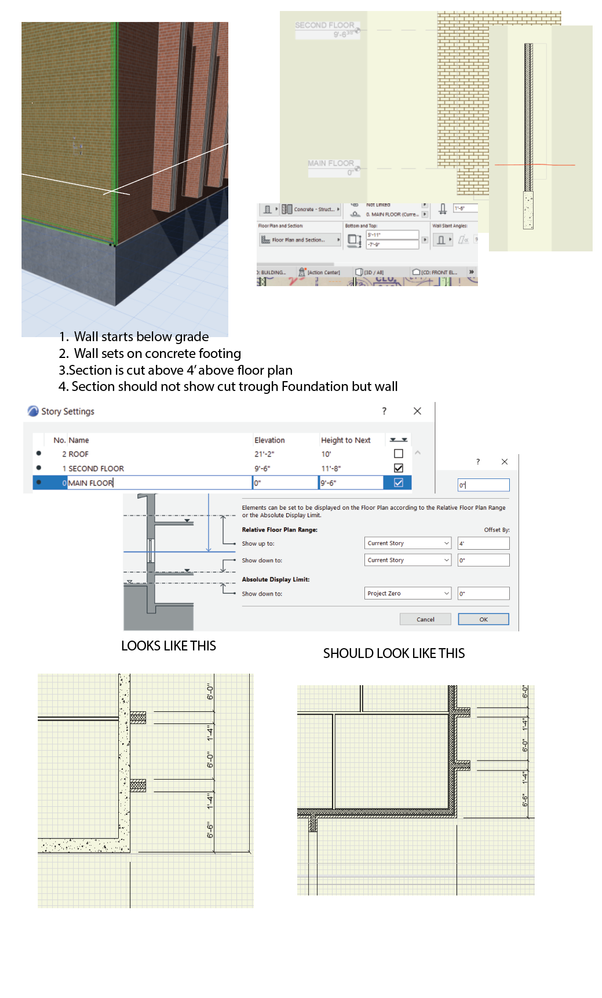 Floor Plan section is cutting at wrong location - Graphisoft Community