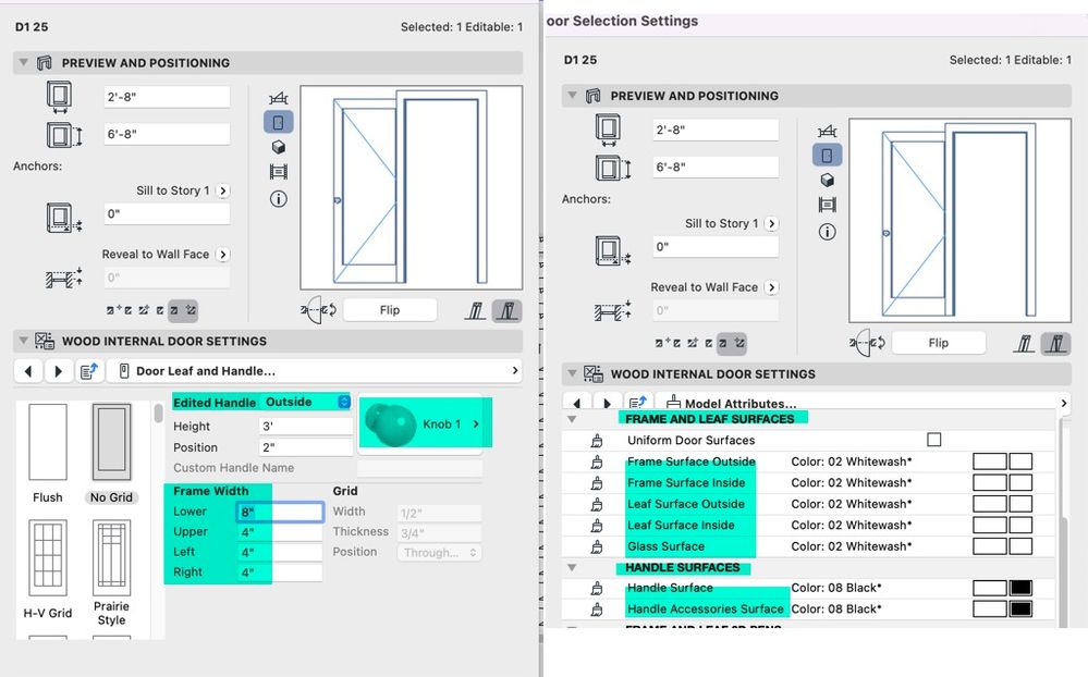 Door & Hardware schedules with surfaces, handles, ... - Graphisoft Community