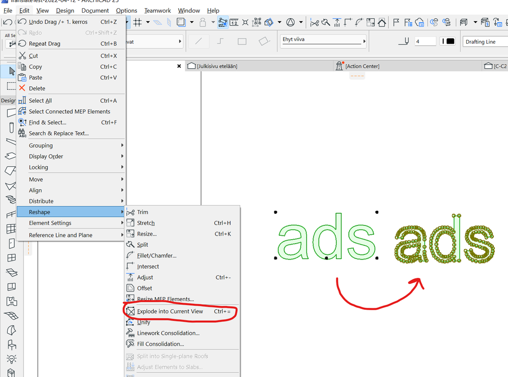 Solved: Get string content from exploded text element - Graphisoft Community
