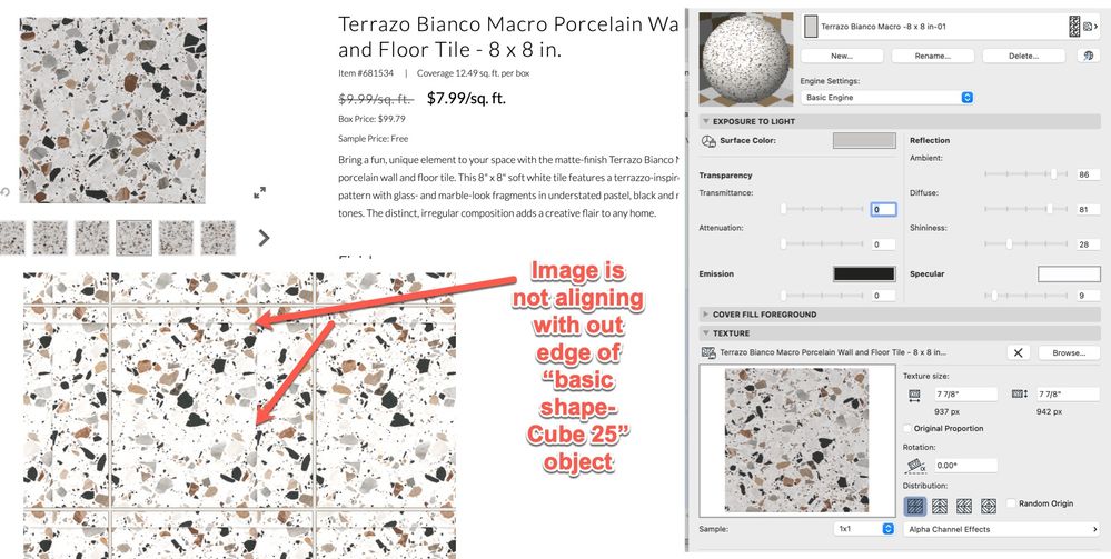 surface texture image doesnt align with object its... - Graphisoft Community