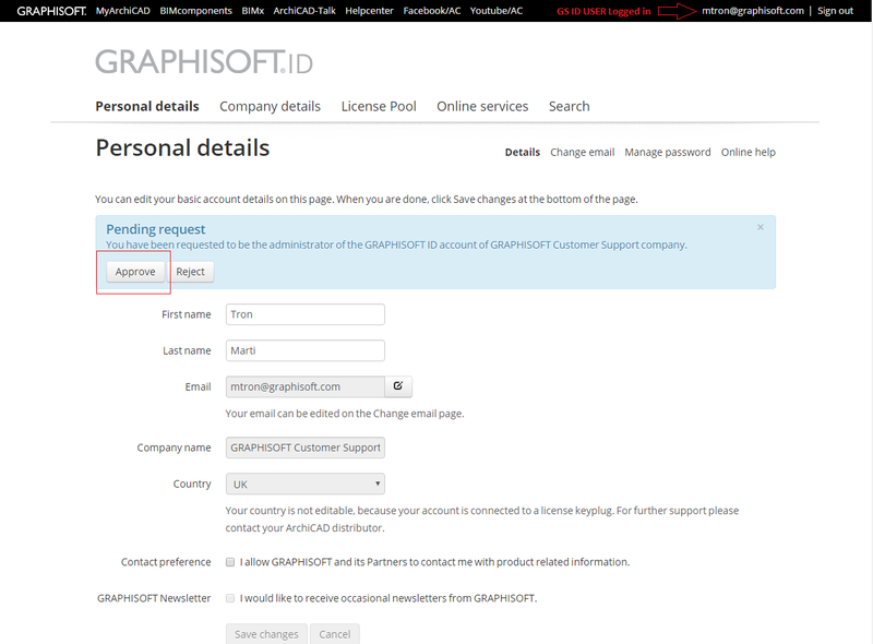 Modifique o Administrador do Graphisoft ID da Empr... - Graphisoft Community