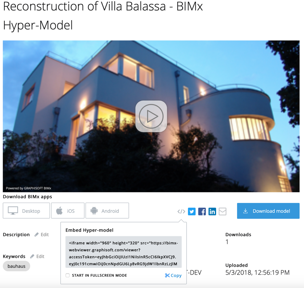 BIMx Web Viewer no serviço BIMx Model Transfer - Graphisoft Community