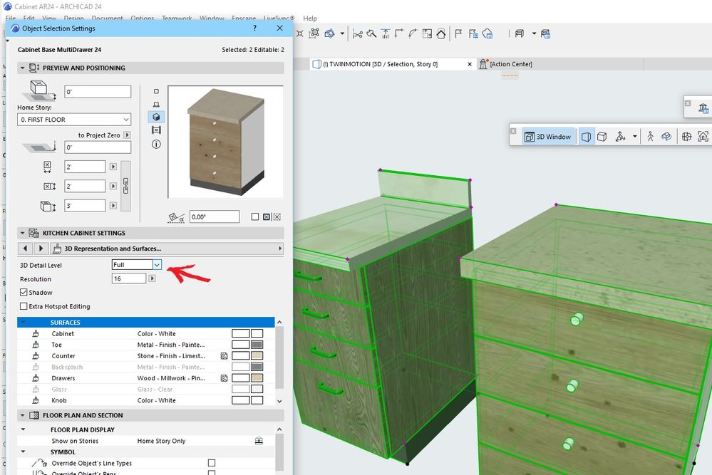 Solved: Missing Accessories in 3D with MVO Settings Turned... - Graphisoft Community