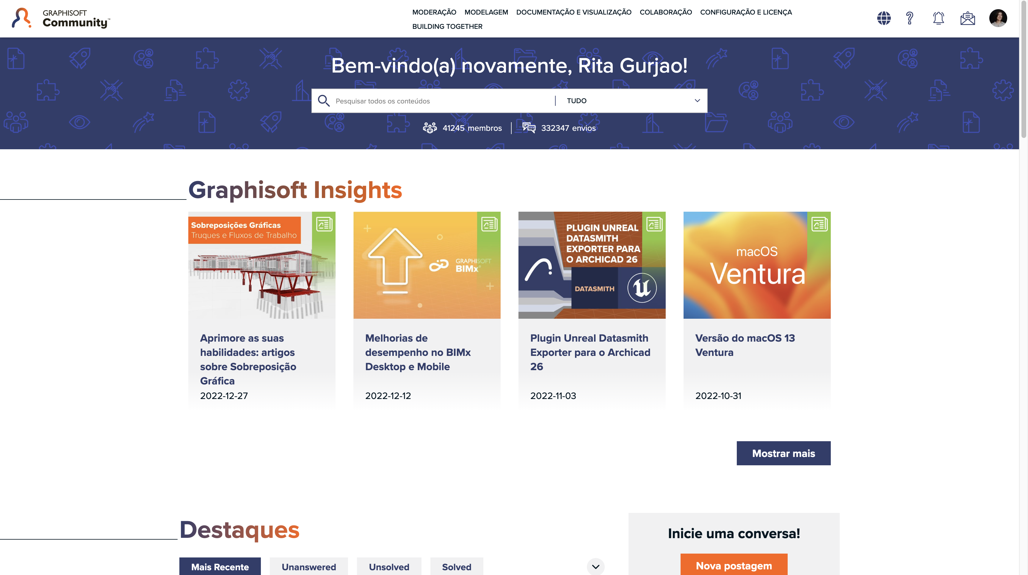 Melhorias no site da Community em 2022 - Graphisoft Community