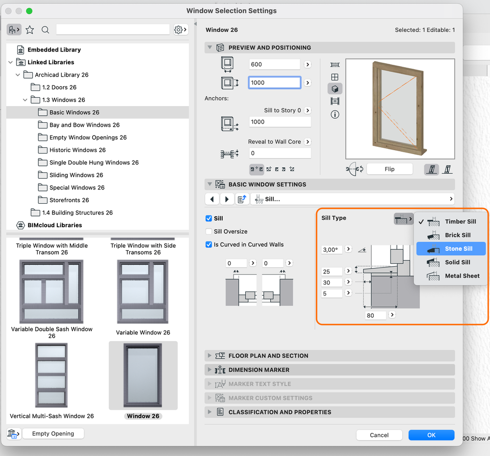 Solved: Sill and Brick veneer positioning - V26 - Graphisoft Community