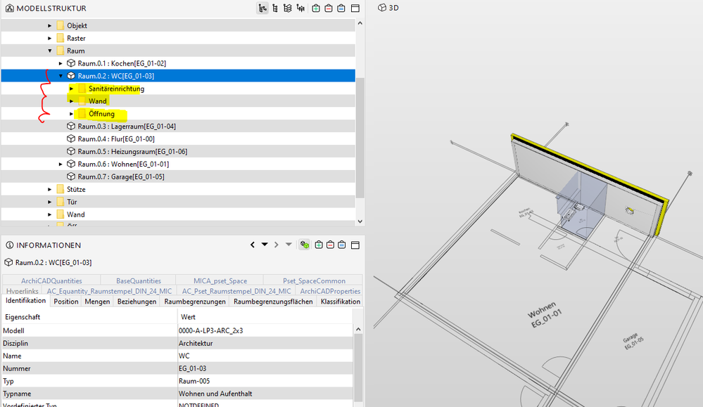 IfcSpaces unexpectedly embed other objects - Graphisoft Community