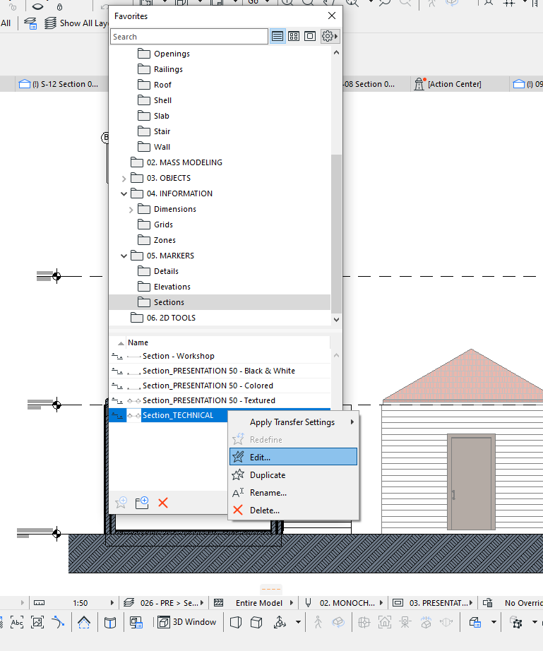 Solved: Create Favorite for a Section / Elevation View - Graphisoft Community