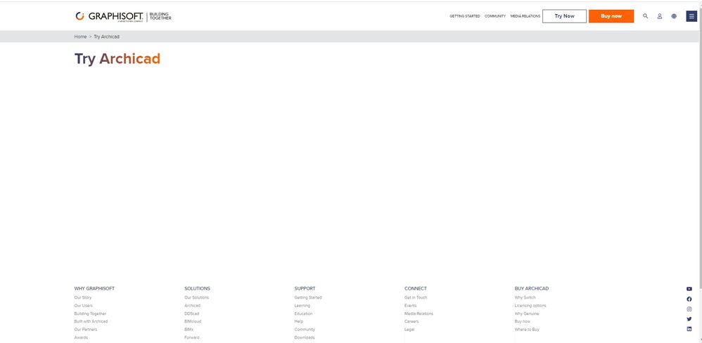Archicad Trial Version URL Error - Graphisoft Community