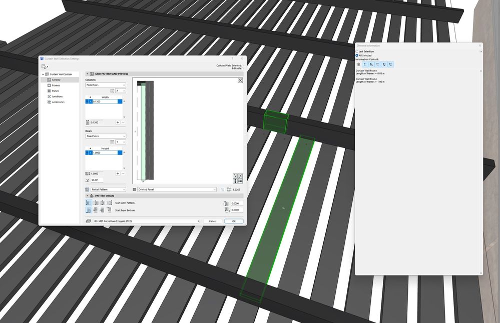 Curtain wall frame scheduling. - Graphisoft Community