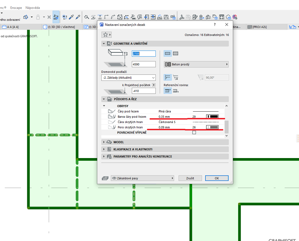 Weight of hiden slab lines - Graphisoft Community