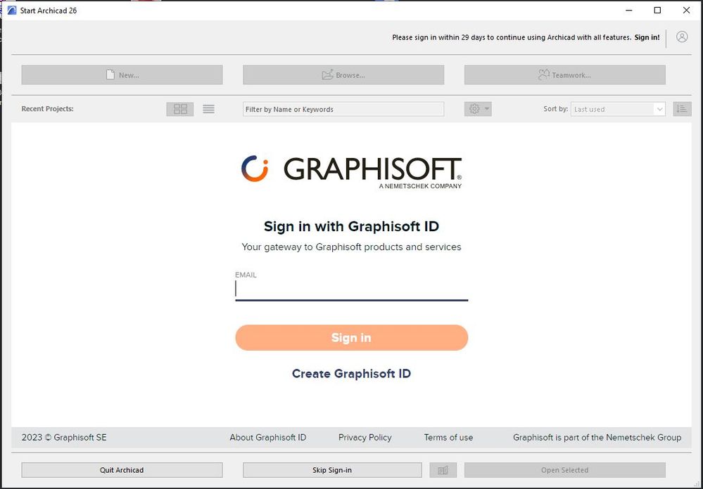 Start Archicad GSID Sign in - Graphisoft Community