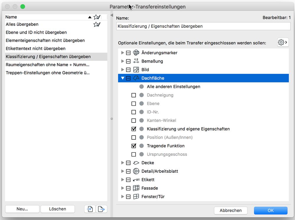 Parameterübergabe / Parameter-Transfereinstellunge... - Graphisoft Community