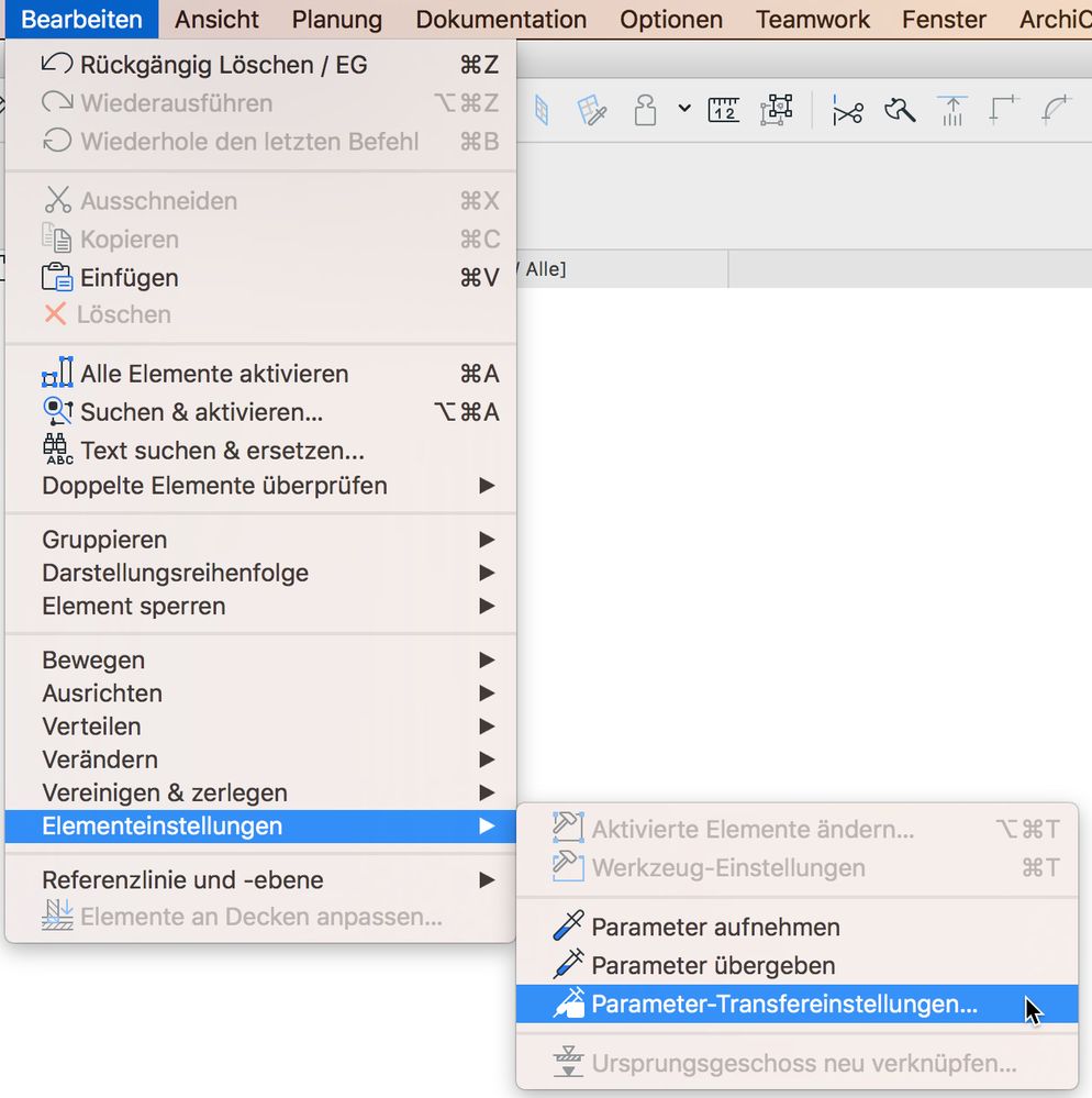 Parameterübergabe / Parameter-Transfereinstellunge... - Graphisoft Community