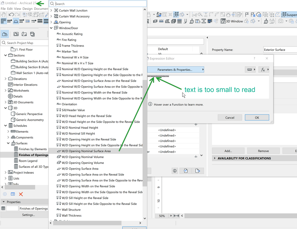 Solved: Property Manager text display is way to small when... - Graphisoft Community