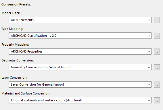 Translator/Conversion options for HLM Instances of... - Graphisoft Community