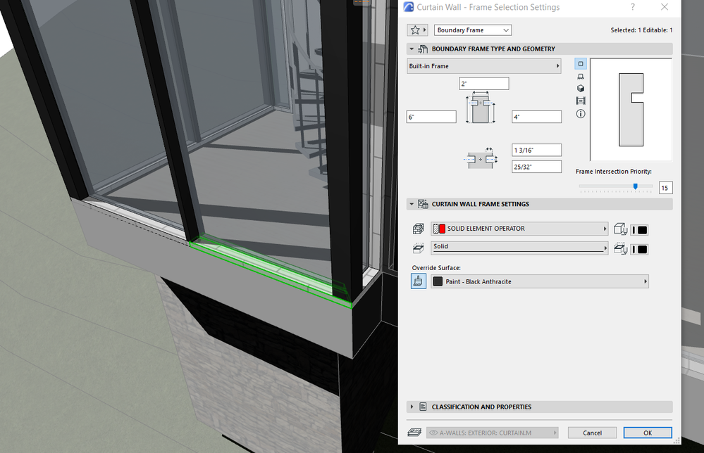 Solved: Curtain Wall - Unable to change Default Surface of... - Graphisoft Community
