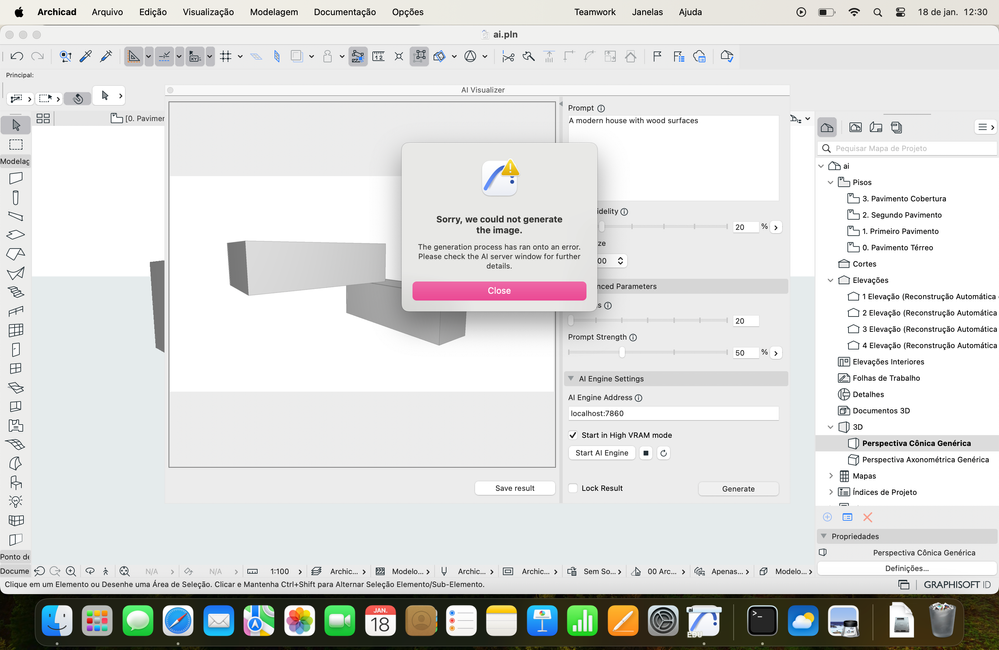 AI isn't generating image - "The generation proces... - Graphisoft Community