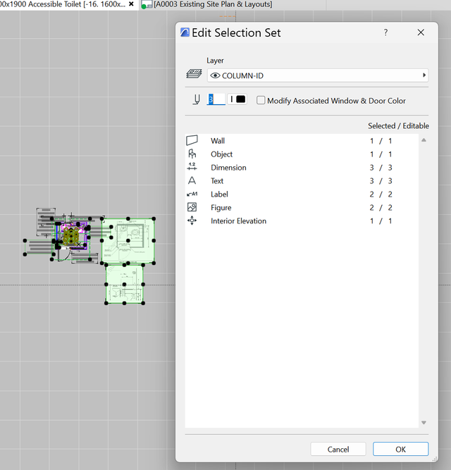 Edit selection set - renovation status - Graphisoft Community