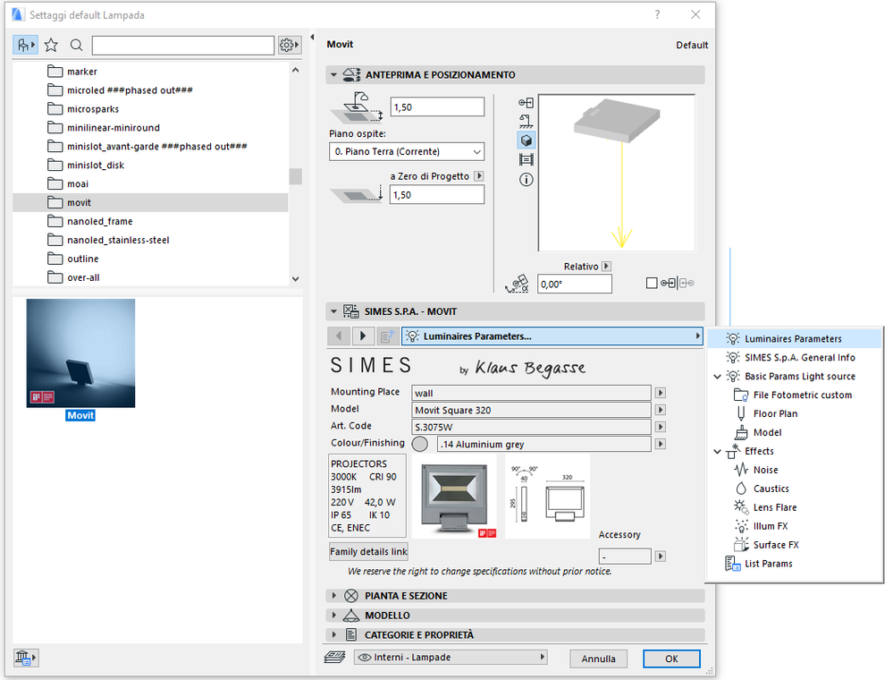 new outdoor lighting fixtures library from SIMES S... - Graphisoft ...