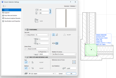 what determines how a wall wraps around a column? - Graphisoft Community