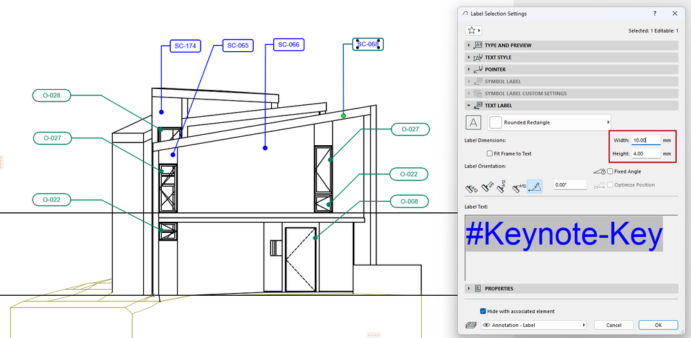 Improved Text Label options - Graphisoft Community