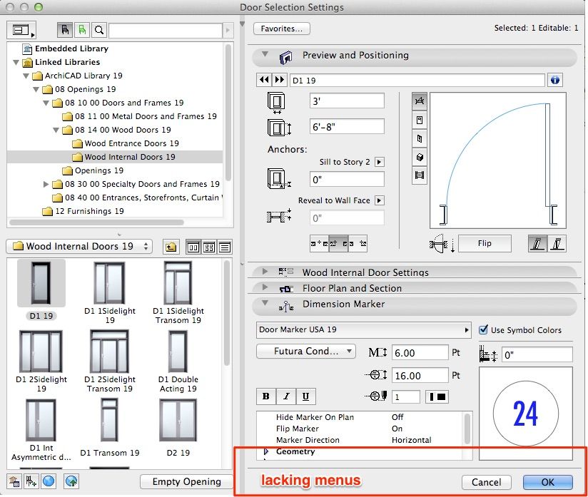 Menus missing from Selection Settings dialog - Graphisoft Community