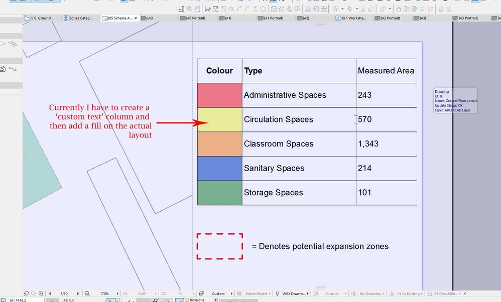 Zone Category Colour as schedulable field - Graphisoft Community